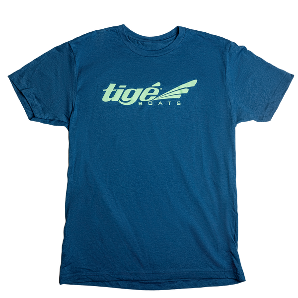 Tige Logo Tee - Blue w/Mint Logo – Tigé Gear